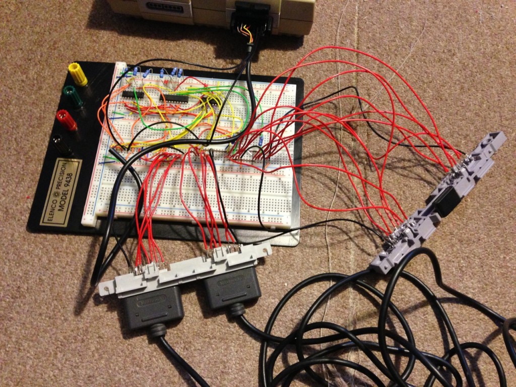 Downtown Doug Brown » Homebrew SNES 4 player multitap adapter